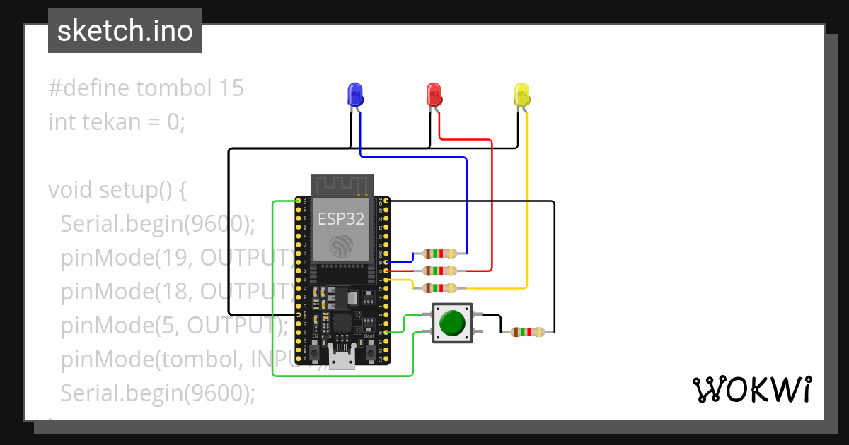 Tugas 3 - Wokwi ESP32, STM32, Arduino Simulator