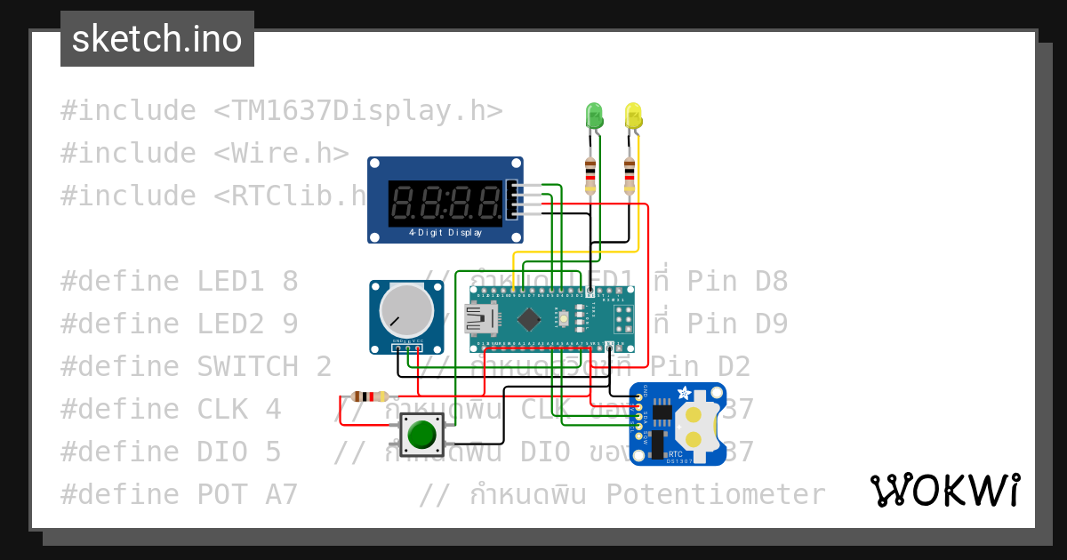 Realtimeclocksw7segmentvolum Wokwi Esp32 Stm32 Arduino Simulator 6380