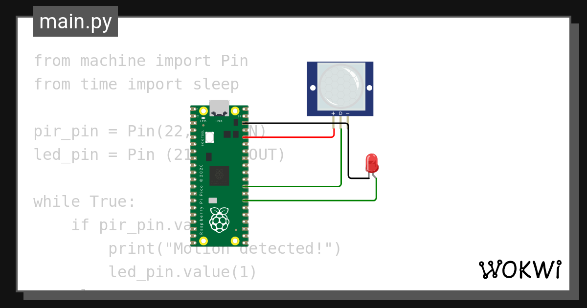 Pir Motion Wokwi Esp32 Stm32 Arduino Simulator 7375