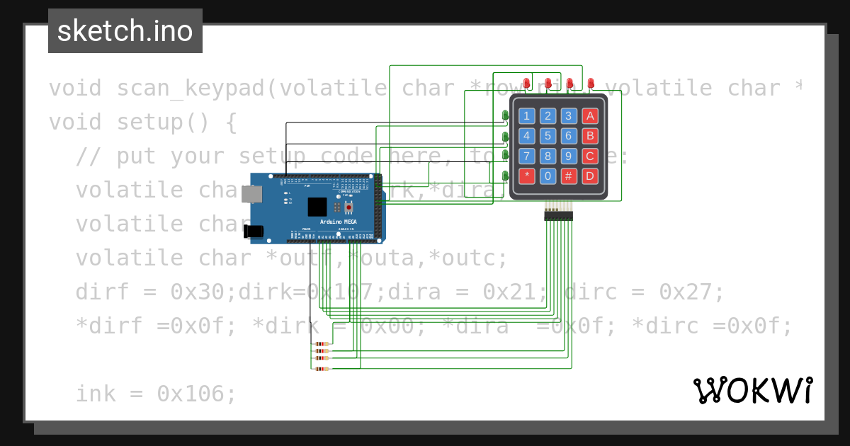 Keypad Wokwi Esp32 Stm32 Arduino Simulator 2684