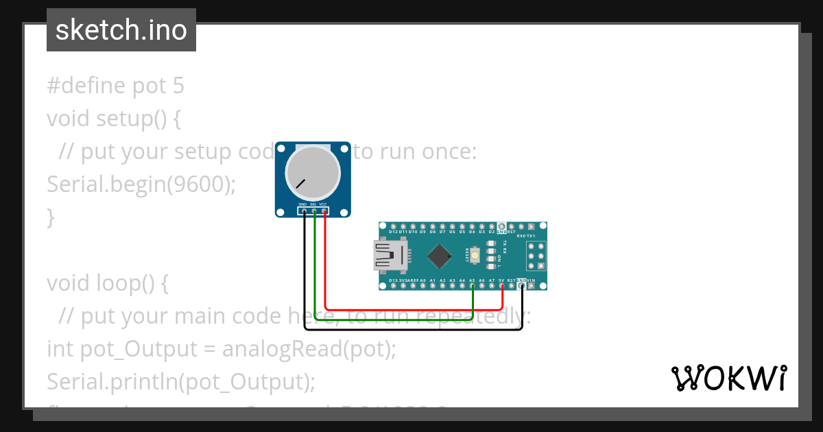 WORK ON POTENTIOMETER - Wokwi ESP32, STM32, Arduino Simulator WORK ON POTENTIOMETER - Wokwi ESP32, STM32, Arduino Simulator