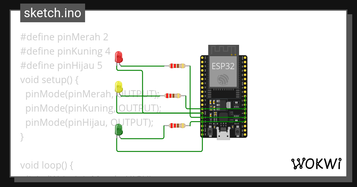 elbatra elektronika - Wokwi ESP32, STM32, Arduino Simulator