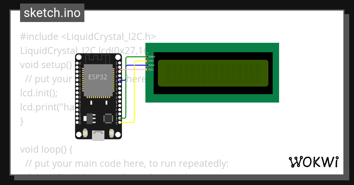 lcd - Wokwi ESP32, STM32, Arduino Simulator