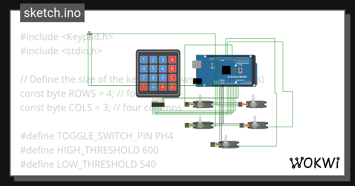 Working toggle switch + keypad mode - Wokwi ESP32, STM32, Arduino Simulator