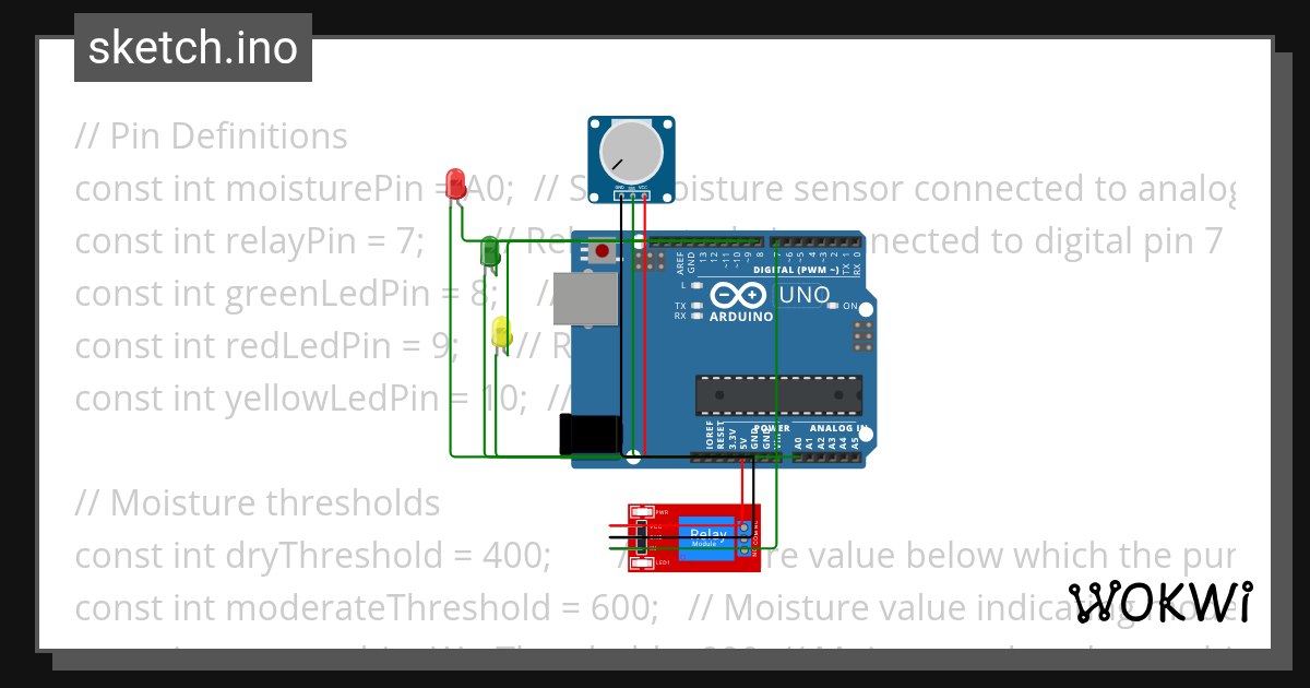 drip irrigation - Wokwi ESP32, STM32, Arduino Simulator
