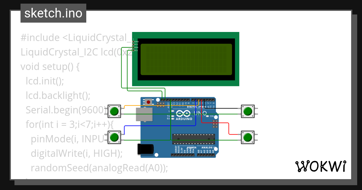 lcd game panak - Wokwi ESP32, STM32, Arduino Simulator