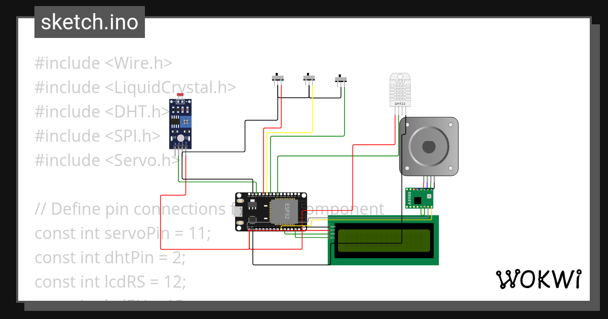 Jemuran Otomatis Wokwi Esp32 Stm32 Arduino Simulator 4260
