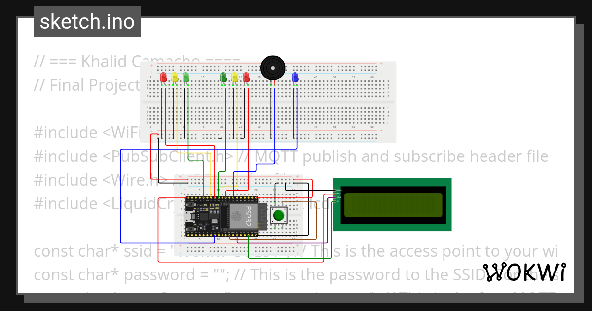 Module 7 Khalid Camacho - Wokwi ESP32, STM32, Arduino Simulator