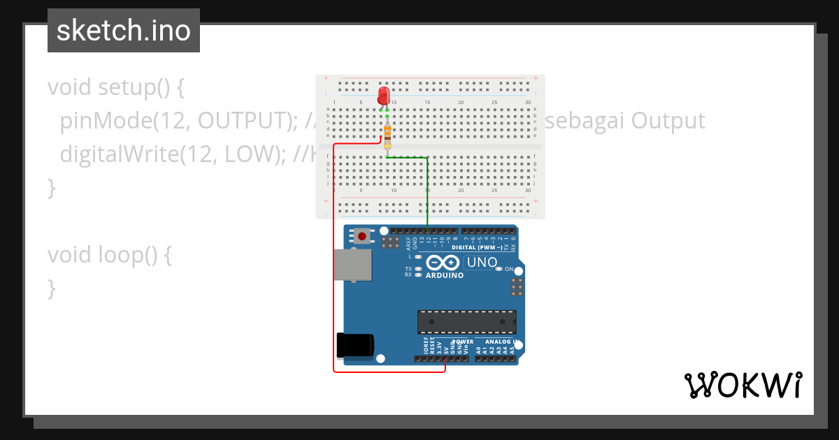 Led_Aktif LOW - Wokwi ESP32, STM32, Arduino Simulator