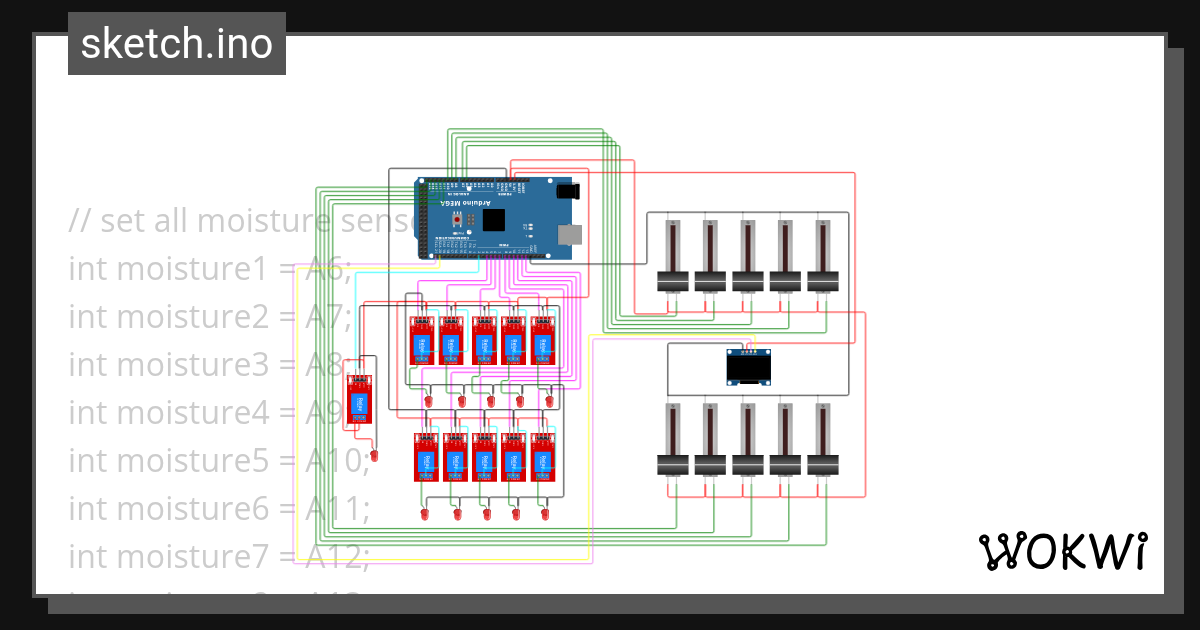 Automatic Irrigation System(10_Plant) with Display 20241021 - Wokwi ESP32, STM32, Arduino Simulator