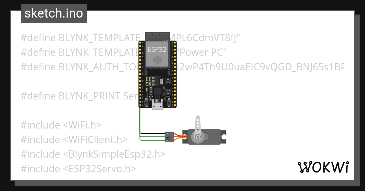 Servo To Blynk Wokwi Esp32 Stm32 Arduino Simulator 