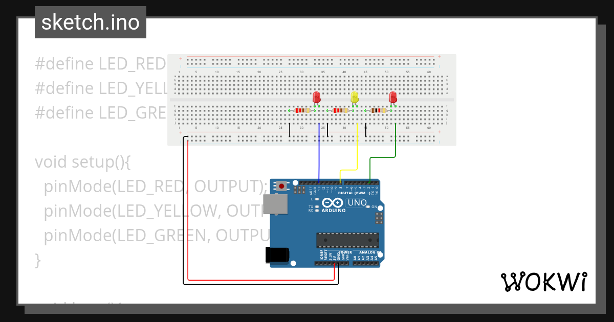 Traffic Light Wokwi Esp32 Stm32 Arduino Simulator 1302