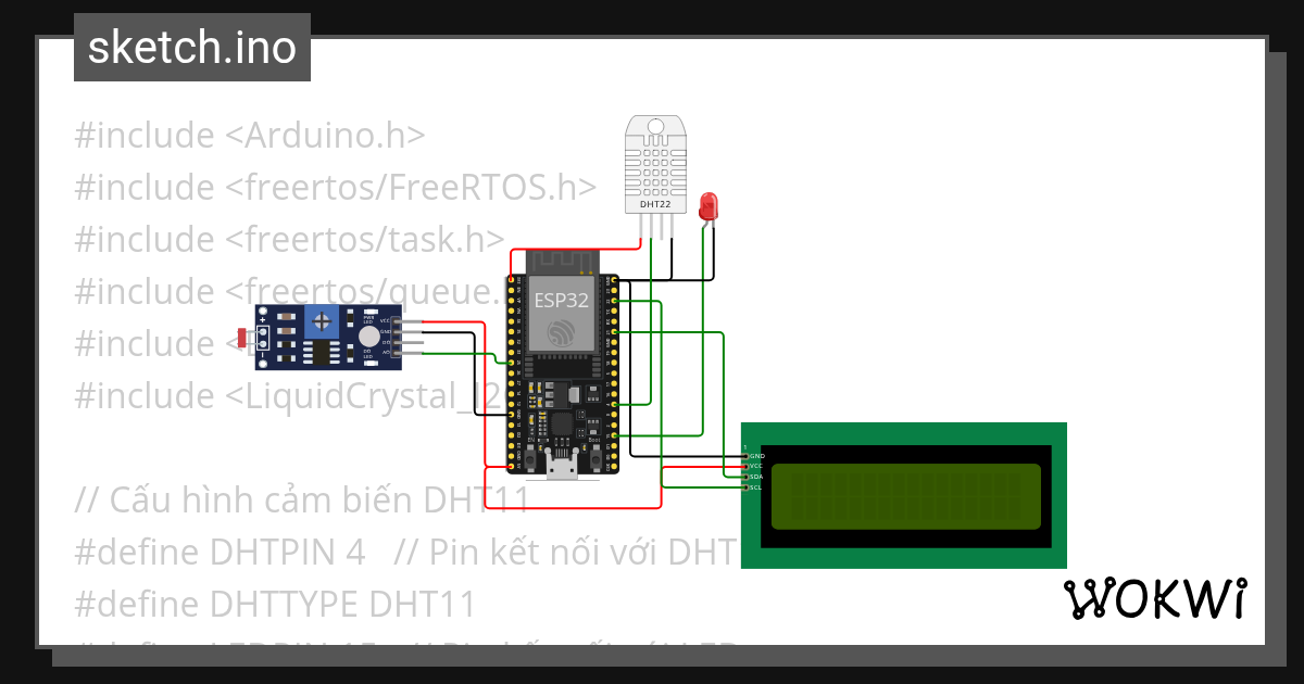 Câu 2 - Wokwi ESP32, STM32, Arduino Simulator