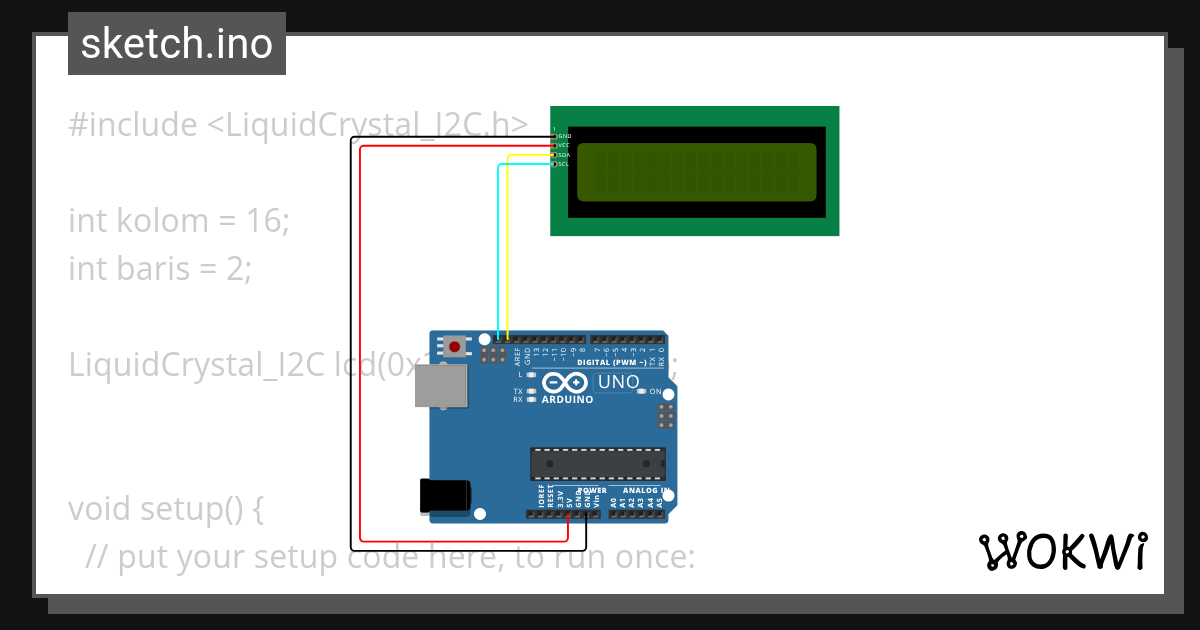 PROJEK 2 RUNNING TEKS - Wokwi ESP32, STM32, Arduino Simulator