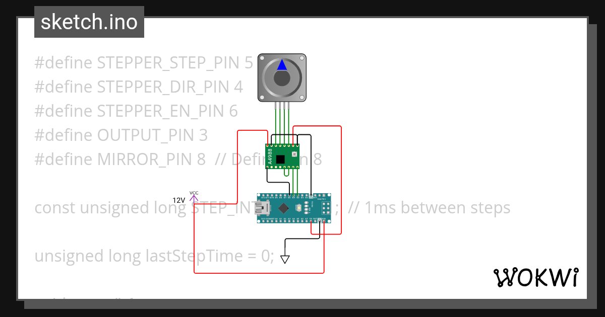 A4988 Stepper Test Wokwi Esp32 Stm32 Arduino Simulator 4484