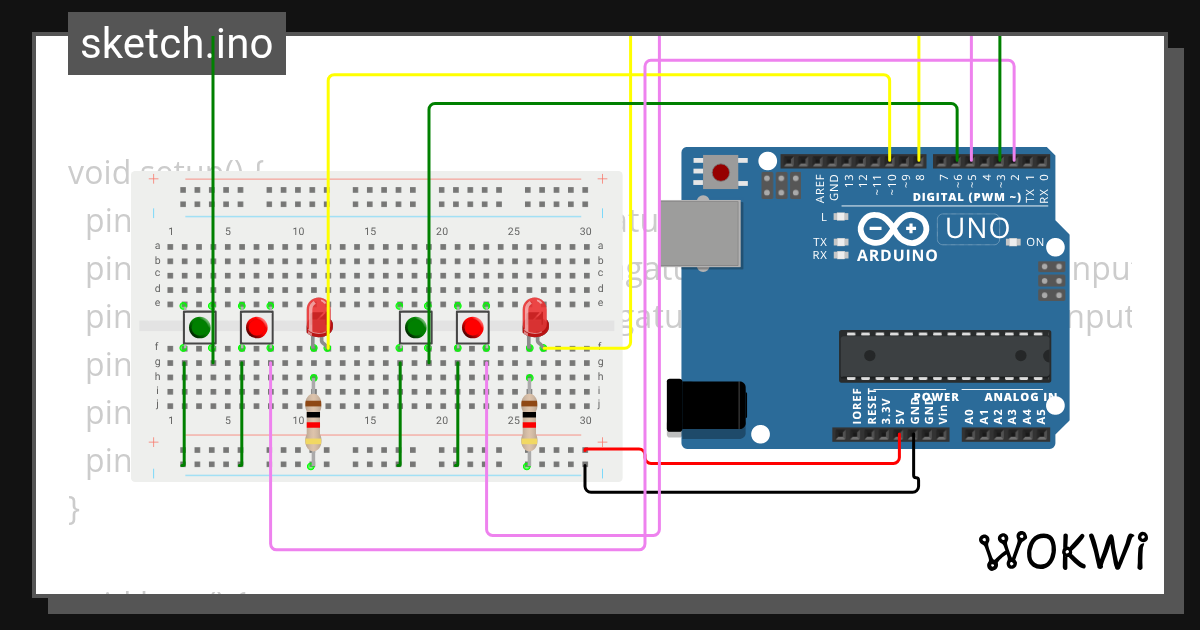 Pushbutton Papan 2 Wokwi Esp32 Stm32 Arduino Simulator 