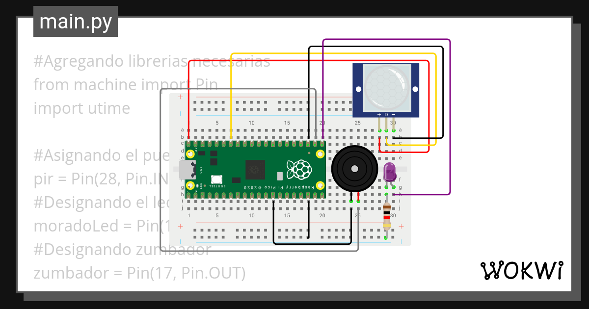 Infrarrojo Guardian - Wokwi ESP32, STM32, Arduino Simulator