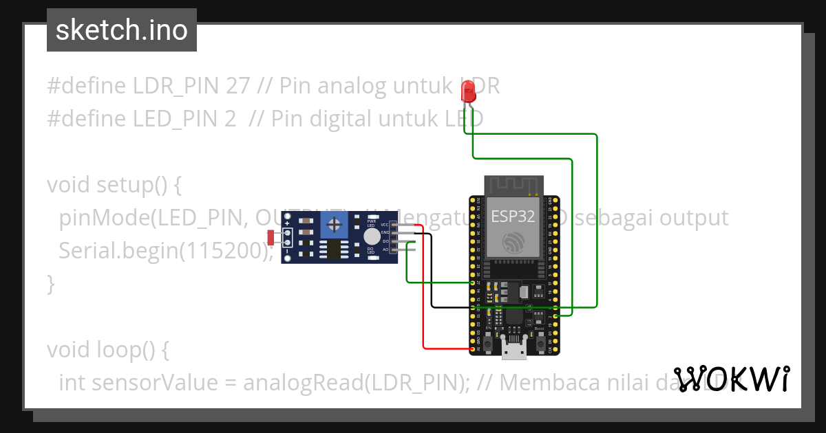 Esp Ldrxled Digital Wokwi Esp32 Stm32 Arduino Simulator