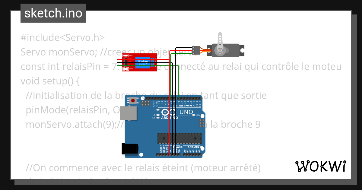moteur - Wokwi ESP32, STM32, Arduino Simulator