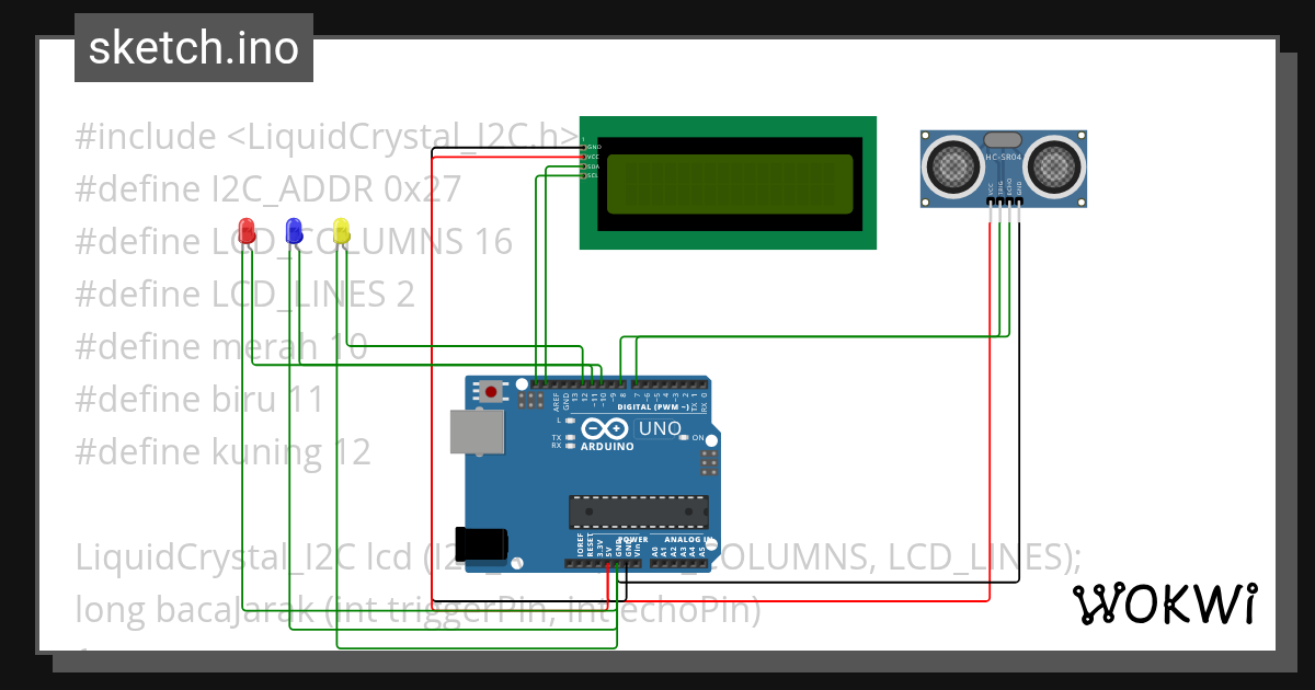 Project Ultrasonik Dan Rangkaian Led Alfian N Wokwi Esp32 Stm32 2990