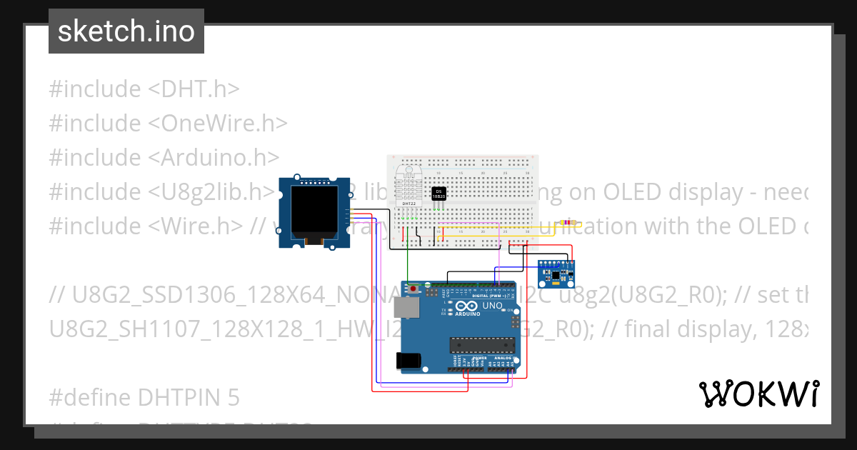 waterTemp_OLED - Wokwi ESP32, STM32, Arduino Simulator
