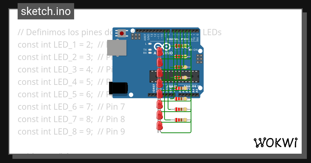 Ejemplo - Wokwi ESP32, STM32, Arduino Simulator