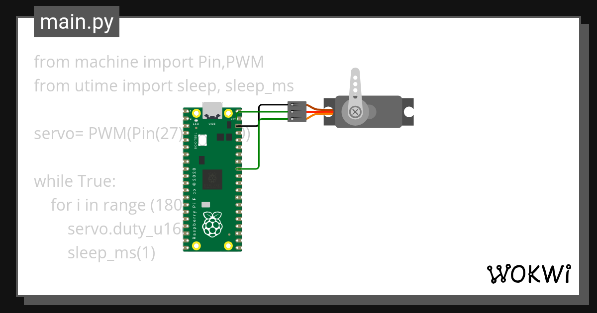 Servomotor Wokwi Esp32 Stm32 Arduino Simulator 3101