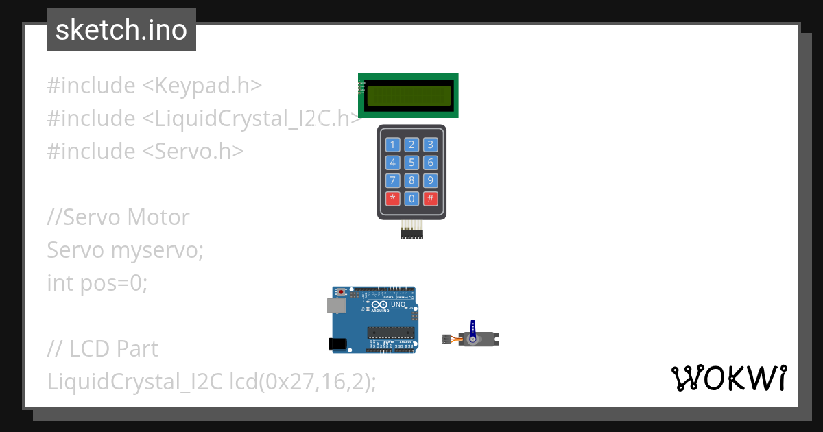 DOOR LOCK VER. 1 - Wokwi ESP32, STM32, Arduino Simulator