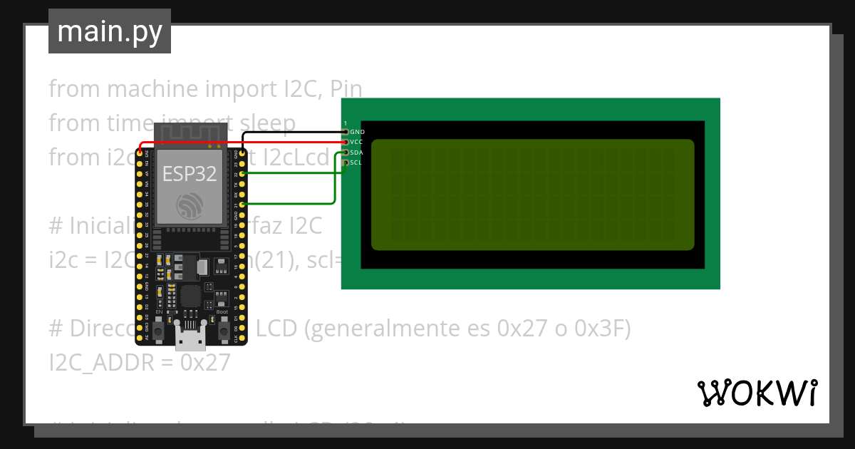 lcd - Wokwi ESP32, STM32, Arduino Simulator
