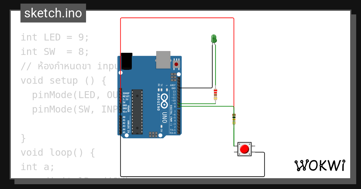 Sw Contori Led Wokwi Esp32 Stm32 Arduino Simulator 9266