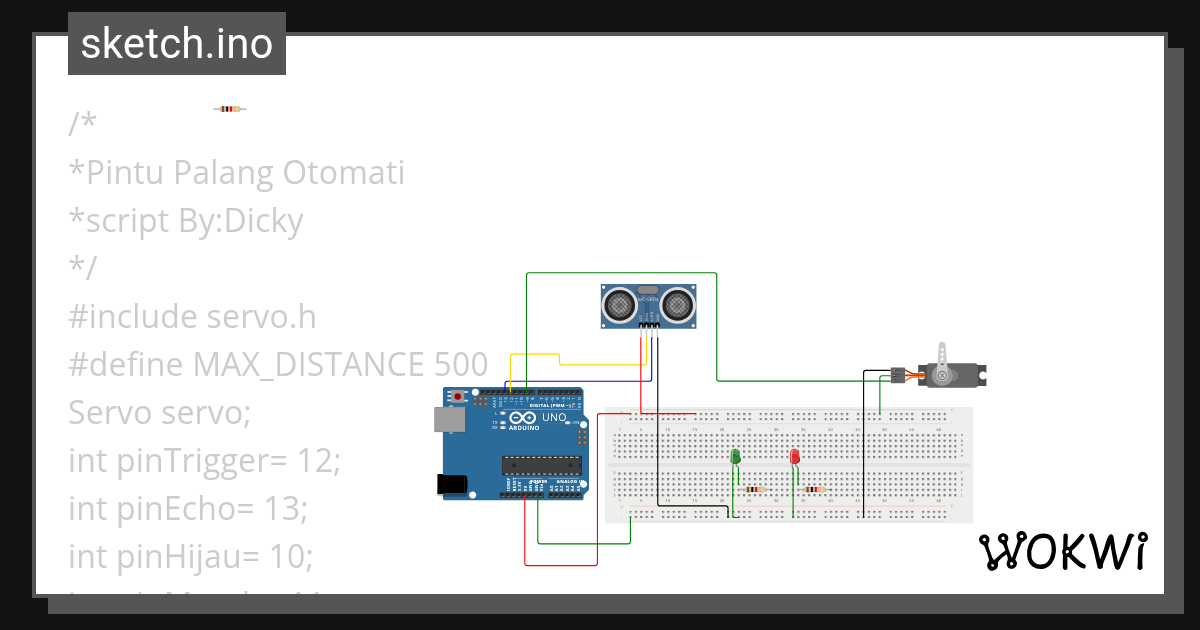 Pintu Palang Otomatis Wokwi Esp32 Stm32 Arduino Simulator 3150