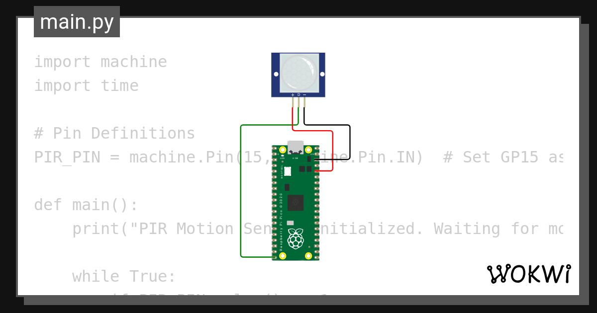 Pir Sensor Wokwi Esp32 Stm32 Arduino Simulator 3468