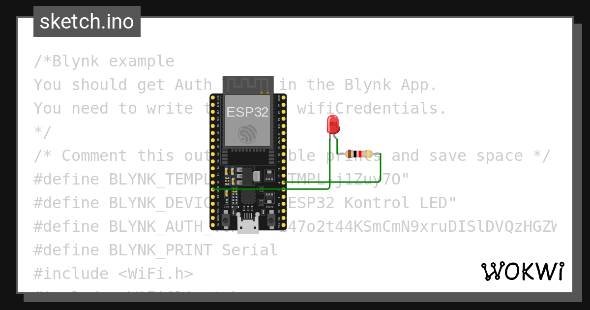 Blynkled Wokwi Esp32 Stm32 Arduino Simulator 8084