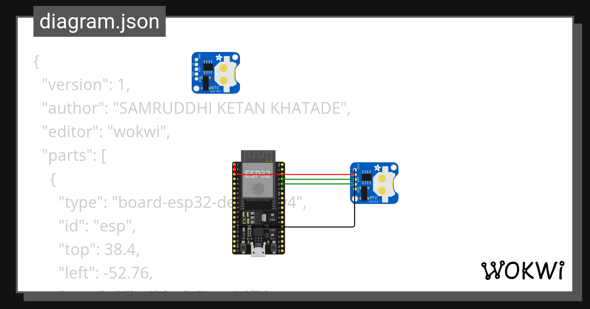 ds1307lab5.py - Wokwi ESP32, STM32, Arduino Simulator