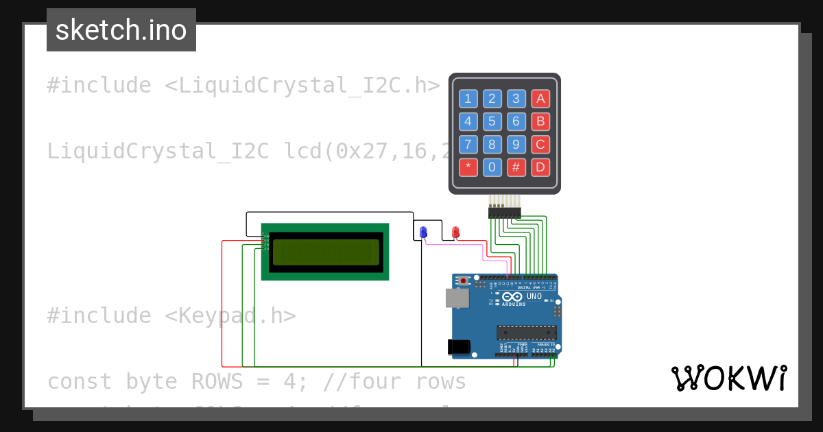 ចុចបញ្ជាតាមលេខkeyi2c Copy Wokwi Esp32 Stm32 Arduino Simulator 9710