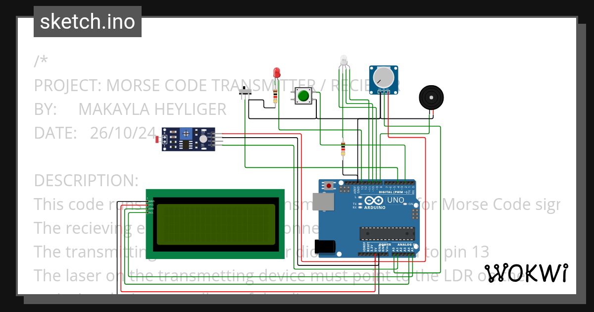 morseproject231024 - Wokwi ESP32, STM32, Arduino Simulator