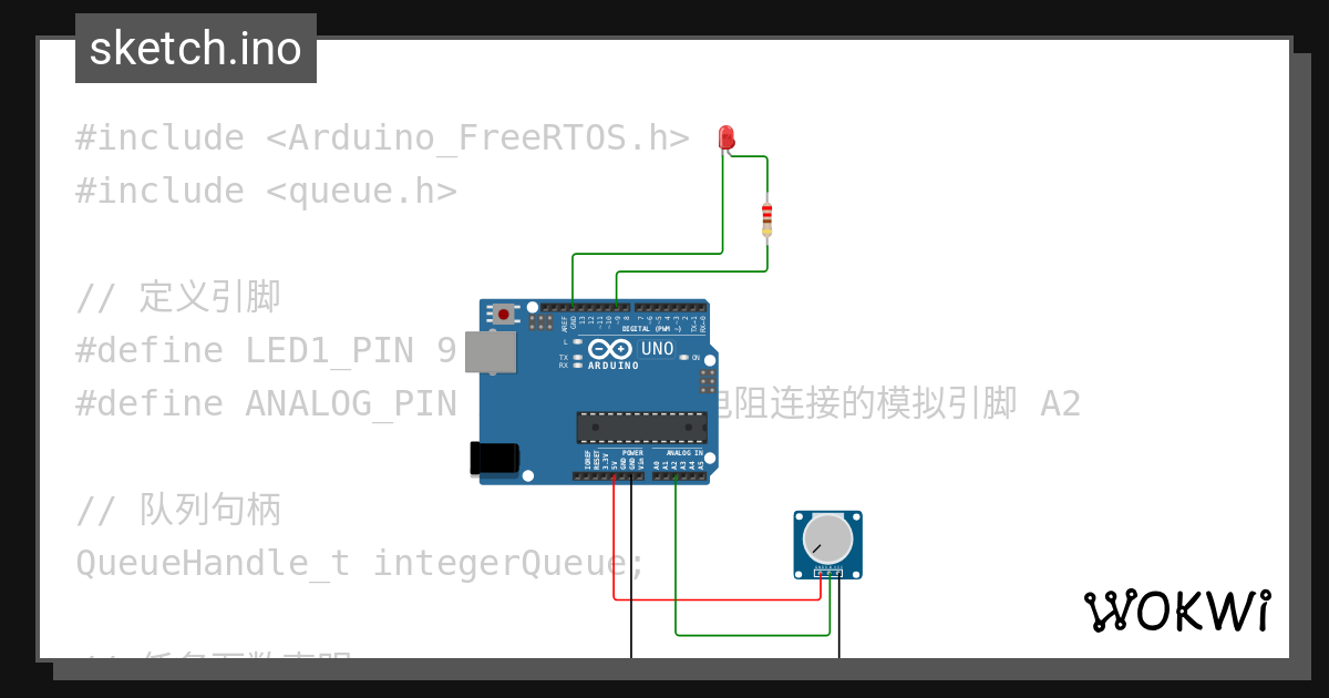 跑马灯andfreertos Wokwi Esp32 Stm32 Arduino Simulator 