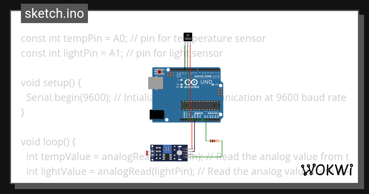 Temperature Sensor Wokwi Esp32 Stm32 Arduino Simulator 