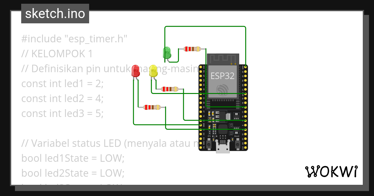 M Hylmii Syahri UTS sem 3 - Wokwi ESP32, STM32, Arduino Simulator