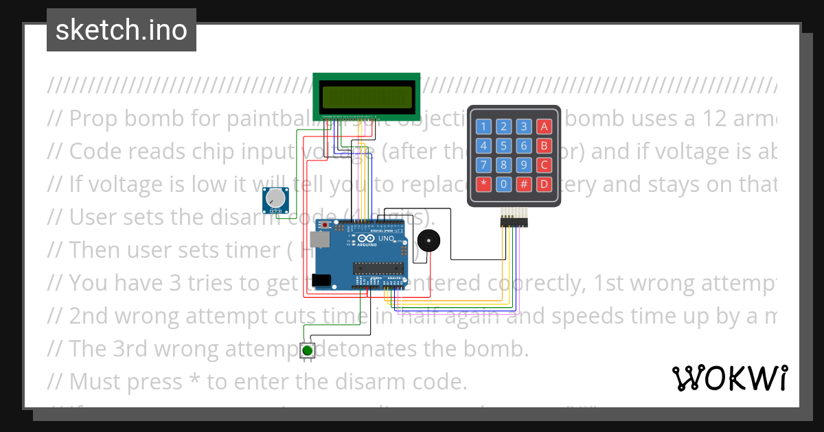 Paintball Prop - Wokwi ESP32, STM32, Arduino Simulator