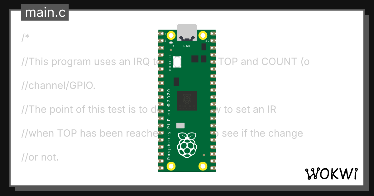 TEST IRQ PWM - Wokwi ESP32, STM32, Arduino Simulator
