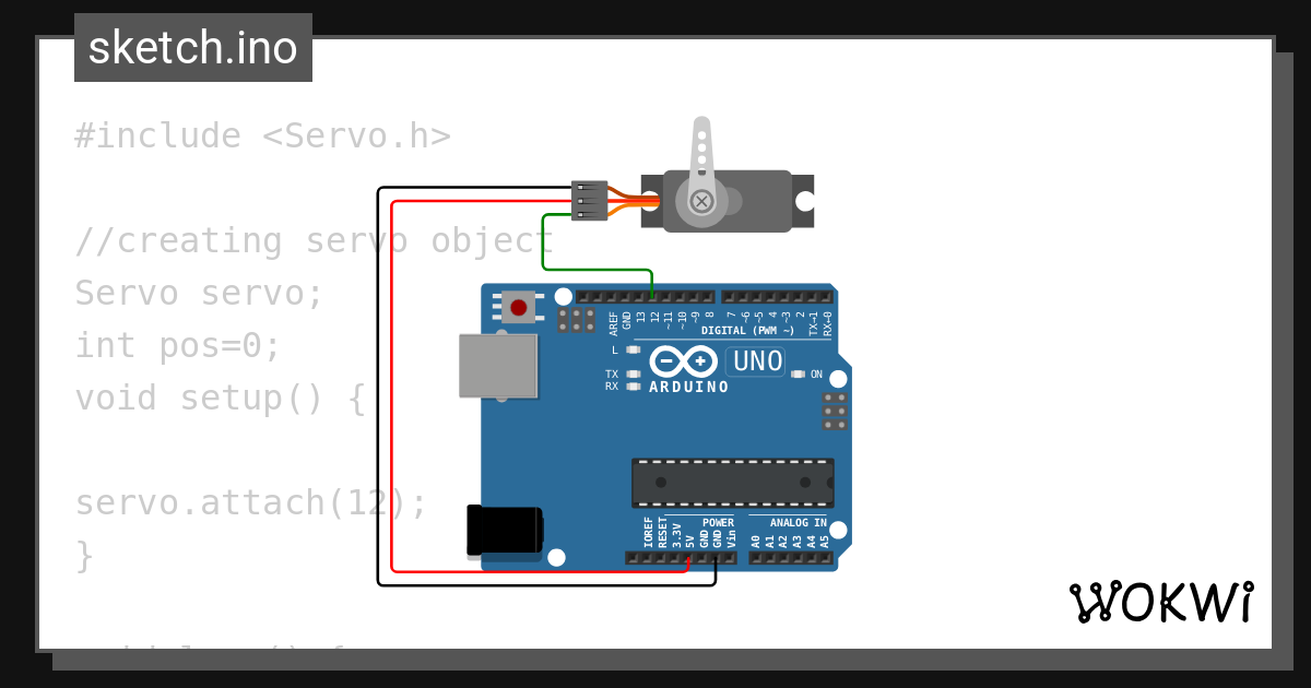 Servo Motor Wokwi Esp32 Stm32 Arduino Simulator 3188