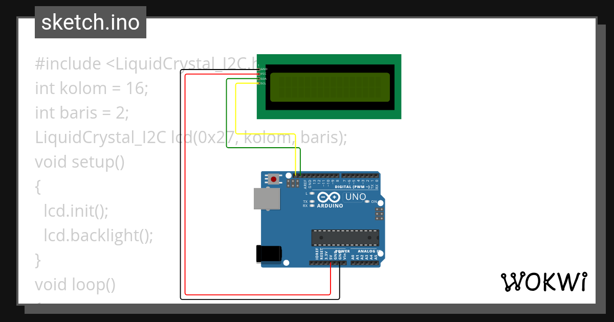 Runing Teks Wokwi Esp32 Stm32 Arduino Simulator