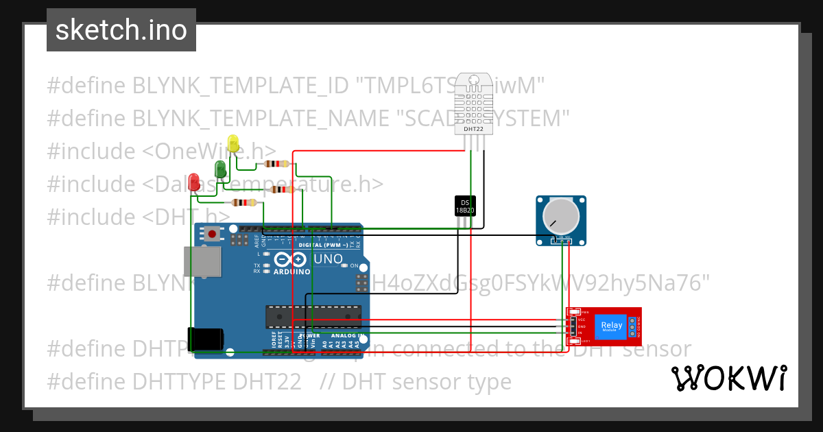 SCADA SYSTEM - Wokwi ESP32, STM32, Arduino Simulator