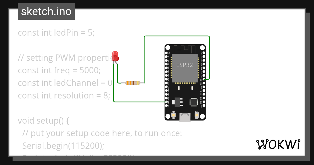 PWM - Wokwi ESP32, STM32, Arduino Simulator