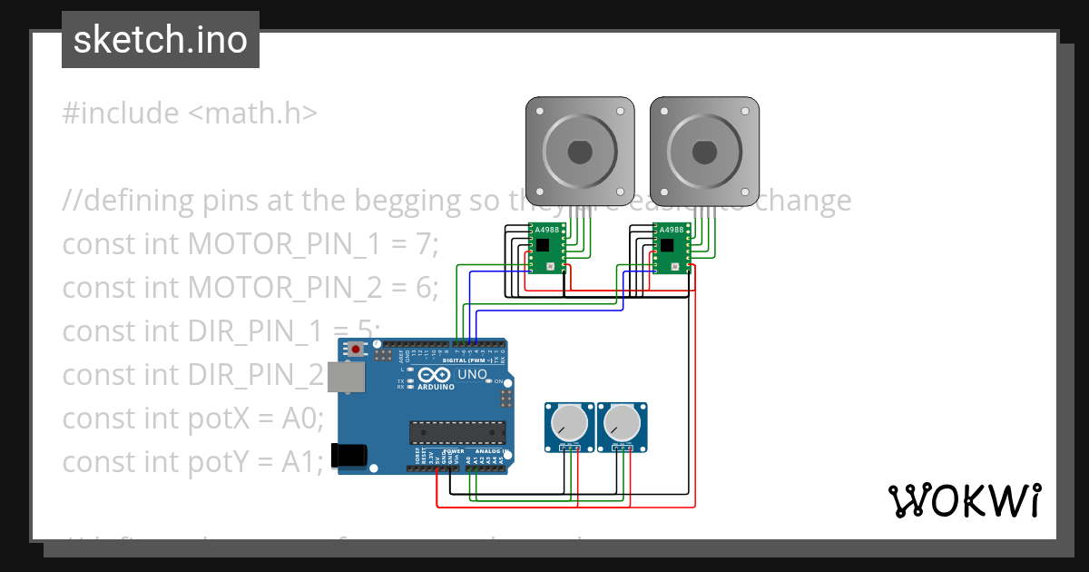Multiaxis Stepper control v3.3. Debug - Wokwi ESP32, STM32, Arduino Simulator
