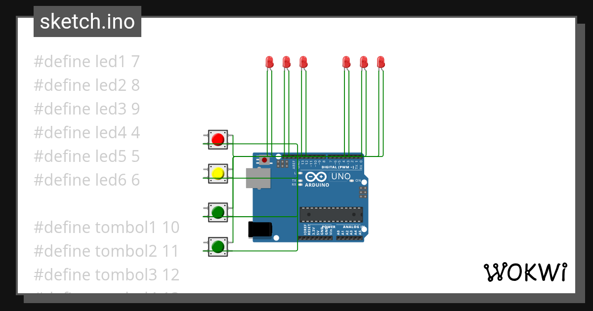 projek tiga - Wokwi ESP32, STM32, Arduino Simulator