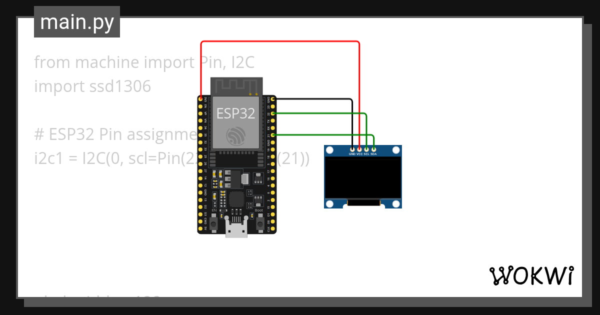 OLED屏幕显示 - Wokwi ESP32, STM32, Arduino Simulator OLED屏幕显示 - Wokwi ESP32, STM32, Arduino Simulator