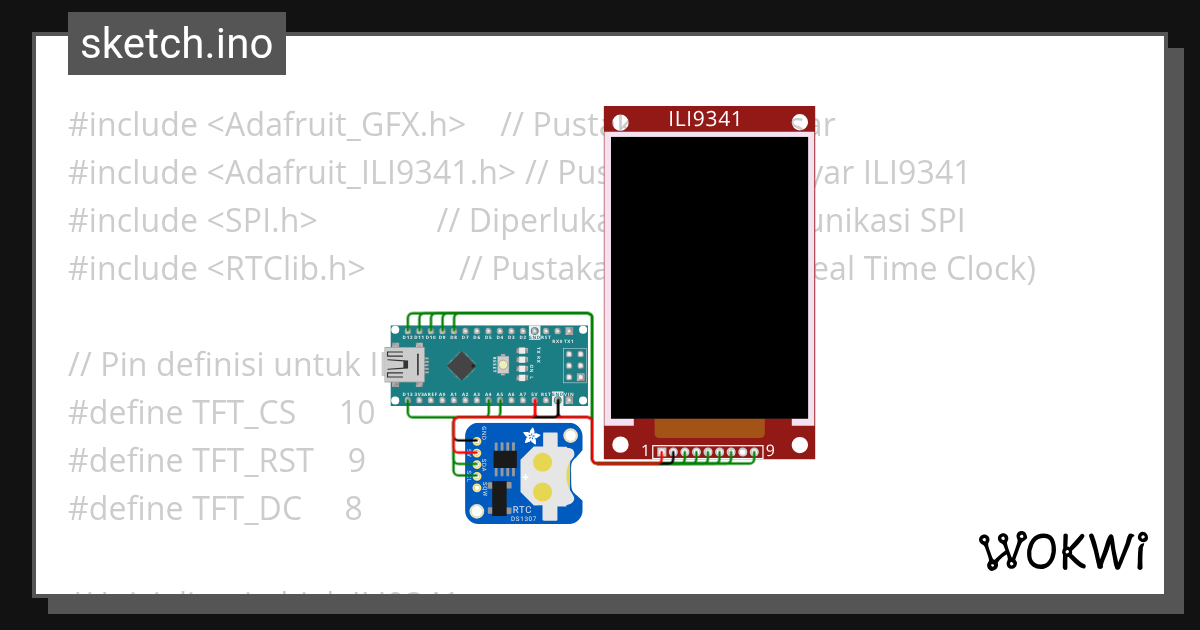 JAM ANALOG WITH ANIMATION SIMPLE - Wokwi ESP32, STM32, Arduino Simulator
