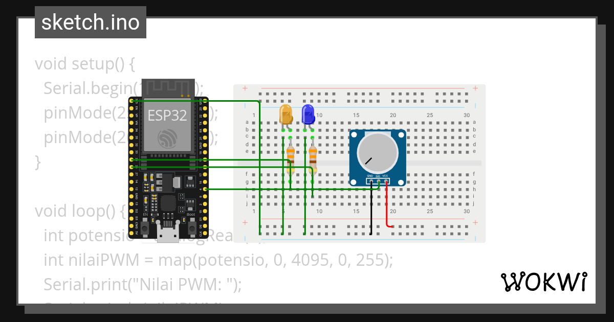 Esp32 2led Wokwi Esp32 Stm32 Arduino Simulator 